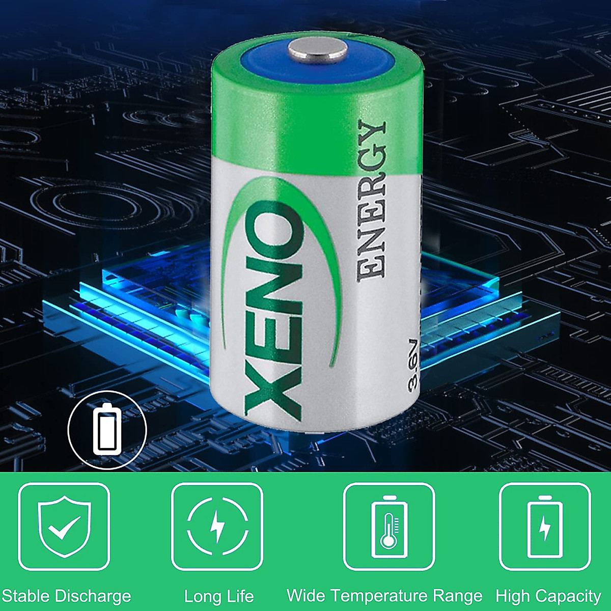 STEPMAX Xeno Energy XL-050F 1/2 AA 3.6V Lithium Battery, Replace Battery for TL-2150 TL-4902 TL-5101 TL-5151 TL-5902 LS14250 (5 Count)