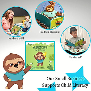 Salomon Sloth, Weighted Stuffed Animals, Sloth Stuffed Animal, Machine Washable, Unscented Removable Microwavable Heating Pad, Large Plush Sloth