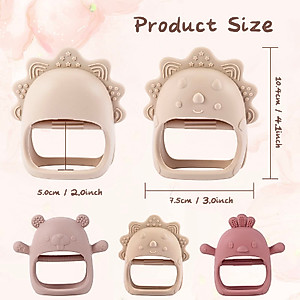 Baby Teething Toys, Teething Toys, Teethers for Babies 3-6 Months, Baby Chew Toys, BPA Free Teether Mitten with Soft Texture for Sensory Exploration and Itching Teething Relief