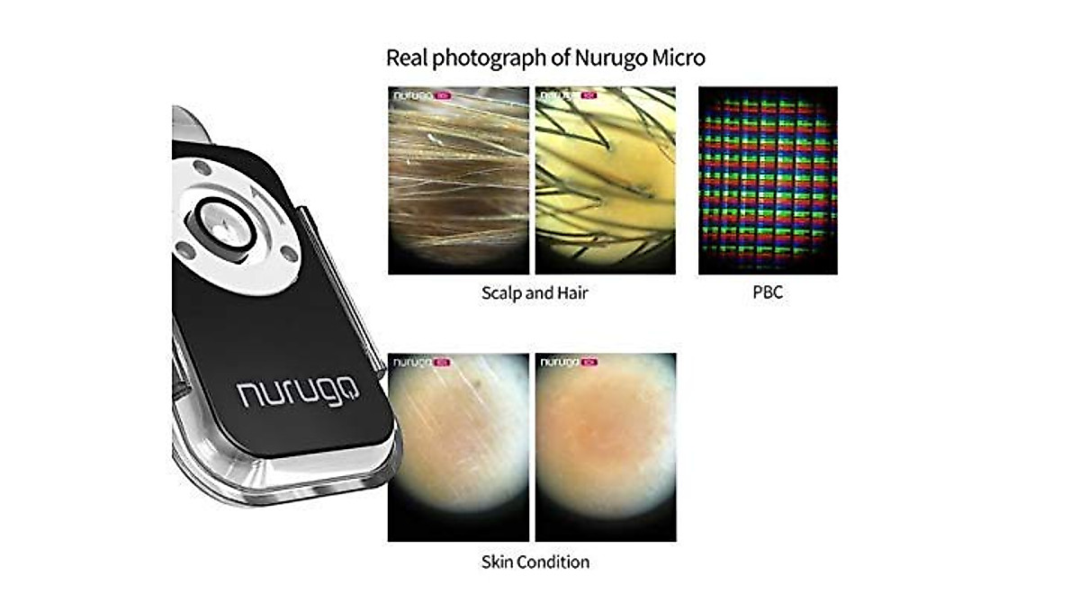 Nurugo Micro Smartphone Microscope (Silver) 400X Magnification ...