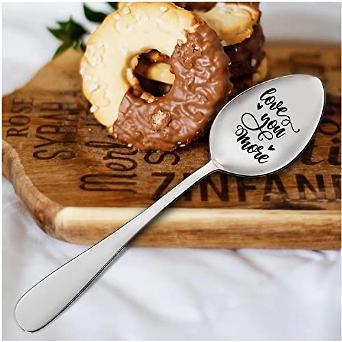 Love You more Valentines Day Gift love you most Engraved Spoon Gift for Boyfriend Girlfriend | Christmas Birthday Gift for Men Women | Engagement Gift for Bride