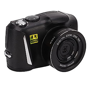 Dpofirs Vlogging Camera, 4K Digital Camera Support PC Camera Function, 16X Digital Camera for Photography, Gifts for Birthday Christmas Girls Boys, Support 52mm Filter