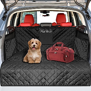 Middrivr Car Trunk Mat, Waterproof Cargo Liner for SUV, Rear Seat Cover Mat, Oxford Cloth, Universal Fit, Black