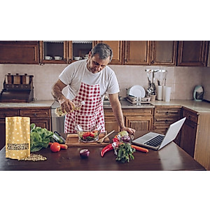 100PCS Stand Up Pouches with Window, Kraft Ziplock Pouch bags, 7"x 10.2", Reusable Stand Up Bags, Resealable & Heat Sealable Odor Free Food Storage Bag, Packaging for Small Business & Home Use [LEAF]