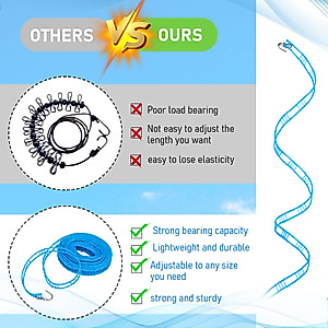 2 Pack Clothes Line Windproof Clothes Line with Hooks Portable Clothesline Travel Clothesline Non-Slip Nylon Clothesline for Hanging Clothes Outside(5m/16.4ft)