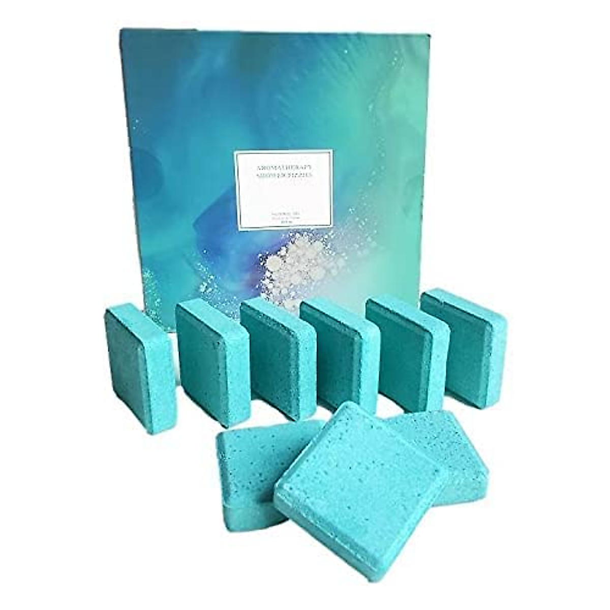 Shower Steamers - Set of 9 Shower Bombs with Essential Oils - Eucalyptus 65 gr Each (Box)