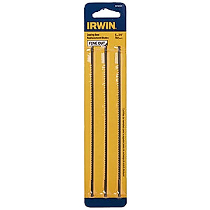 IRWIN Tools Coping Saw Blades, Fine, 3-pack (2014501), Black, 9.25 x 2 x 0.1 inches