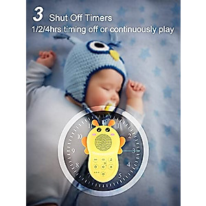 Dremkit White Noise Machine Baby Sound Machine Portable Noise Machine for Baby Sleep Soother Music and Light, Rechargeable,16 Soothing Sounds and Lullaby Machine for Sleeping Travel Baby Gift