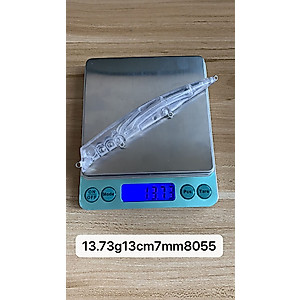 10PCS Unpainted Lure Blanks 13.73g 13cm with 7mm Free Fishing Eye Crankbait Simulation Blank Body Clear Hard Baits Trout Salmon Minnow Lure Popper Lures Topwater Freshwater 7mm 8055