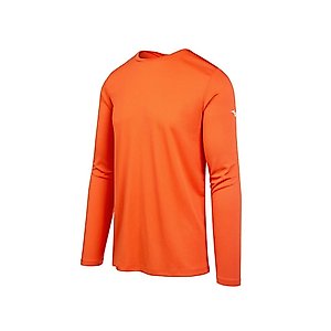 Mizuno Men's Long Sleeve Tee, Orange, X-Small