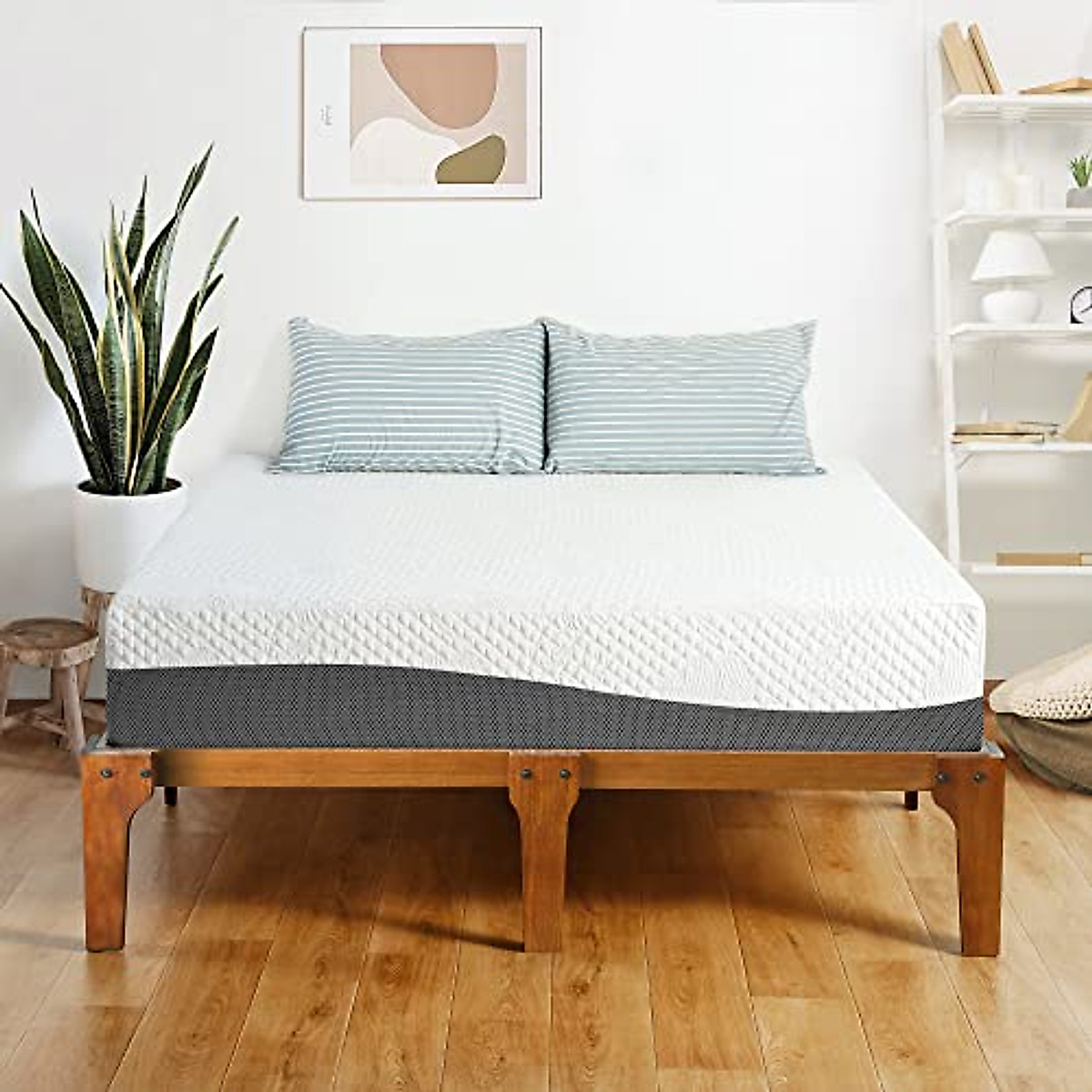 Olee Sleep 10 inch Aquarius Memory Foam Mattress - Full, Grey