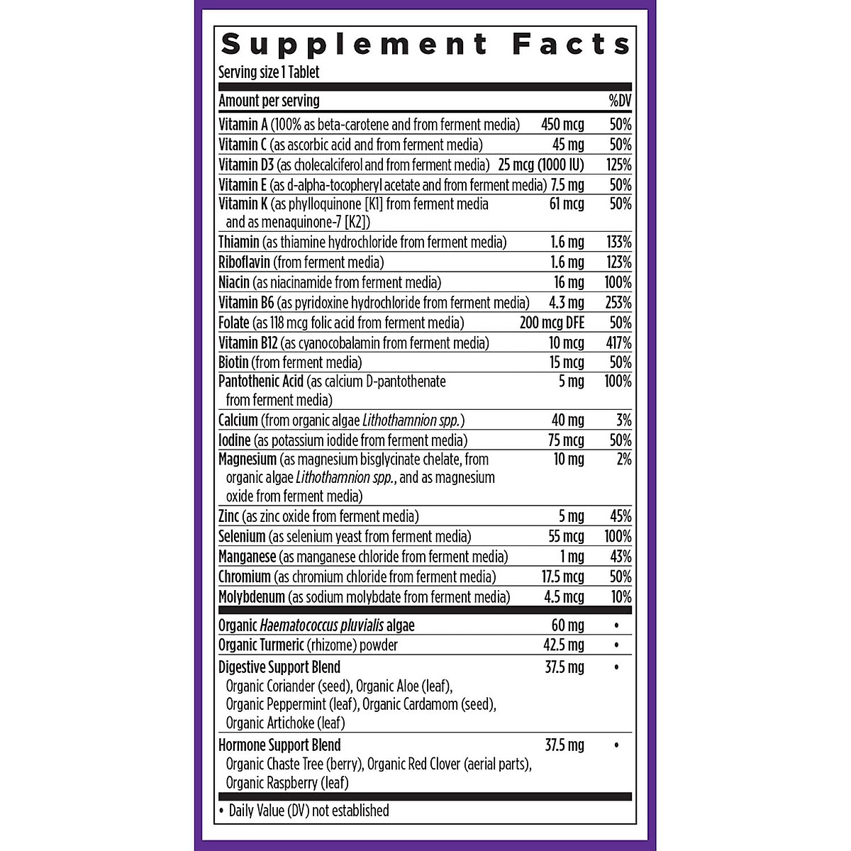 New Chapter Women's Multivitamin 50 plus for Cellular Energy, Heart & Immune Support with 20+ Nutrients + Astaxanthin - Every Woman's One Daily 55+, Gentle on The Stomach, 72 Count