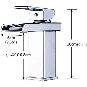 TECKI Kitchen Taps Waterfall Basin Faucet Chrome/Gold/Brushed Nickel/Orb Polished Deck Mount Bath Sink Faucet Hot Cold Mixer Tap
