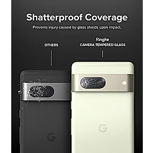 Ringke Camera Glass [3 Pack/Multi-Layer Protection] Compatible with Google Pixel 7 Camera Lens Protector, Tempered Glass Camera Cover