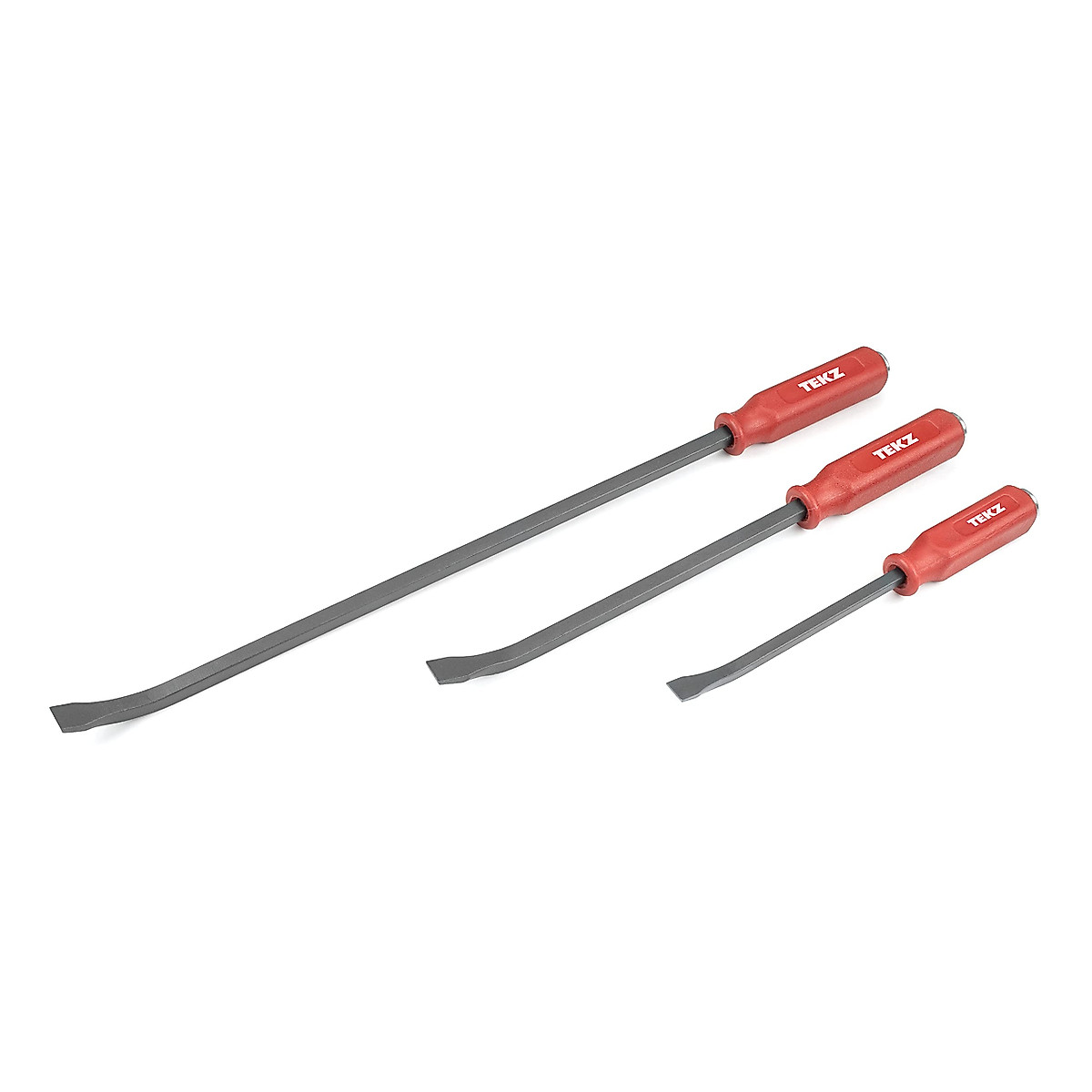 Tekz 17113 3-Piece Angled Tip Pry Bar Set with Strike Cap Handle