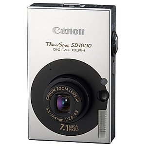 Canon PowerShot SD1000 7.1MP Digital Elph Camera with 3x Optical Zoom (Black) (OLD MODEL)