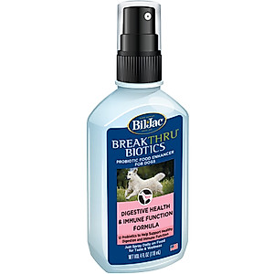 Bil-Jac Breakthru Biotics Probiotic Supplement for Dogs - 2-Pack, Premium Pet Digestive Health Support, Canine Food Enhancer with Natural Ingredients for Gut Balance and Immune System Boost