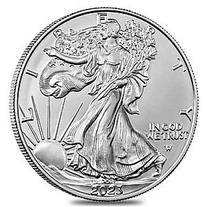 2023 No Mint Mark 2023 $1 American Silver Eagle 1-oz GEM BU Brilliant Uncirculated Coin $1 US Mint Perfect Uncirculated