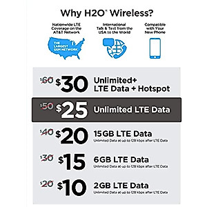 H2O Wireless PREPAID | Alcatel SMARTFLIP 4052R | 4G LTE | 4GB Flip-Phone | SIM Included | Black |