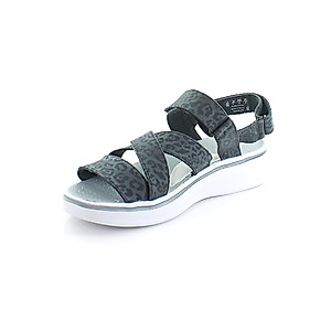 BZees Women's Traveler Black Leopard 7 B(M) US