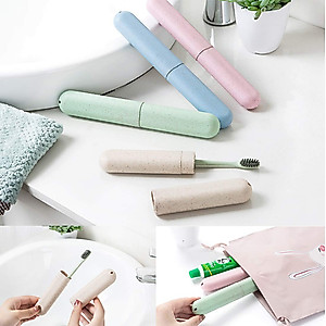 Smartulife Travel Toothbrush Case,10 Pack Portable Toothbrush Storage Box for Travel and Camp,Assorted Color of Toothbrush Case Holder