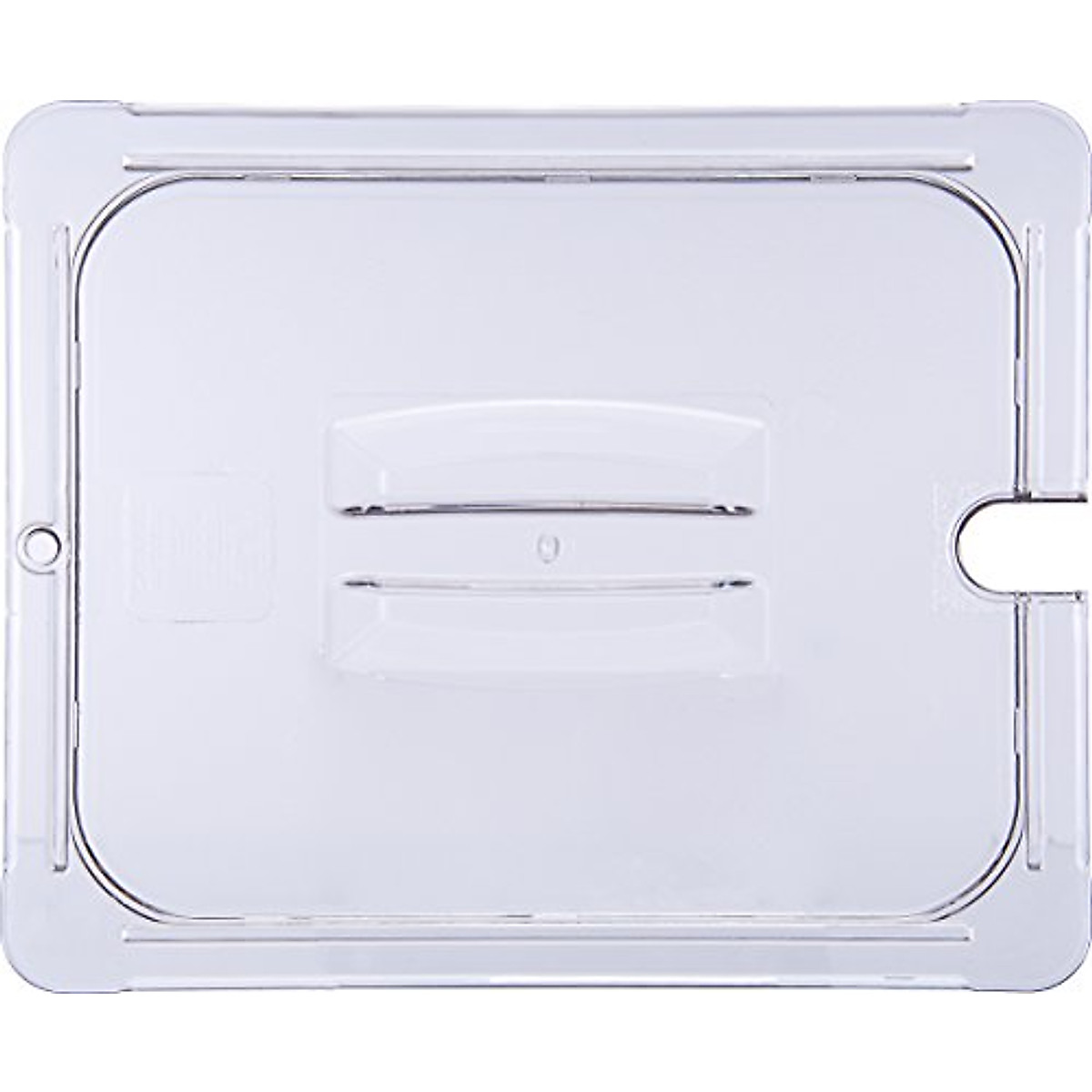 Carlisle FoodService Products 10231U07 StorPlus Half Size Polycarbonate Universal Handled Notched Food Pan Lid, Clear