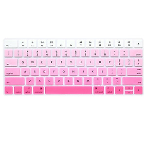 ProElife Ultra Thin Silicone Keyboard Protector Cover Skin for Apple Magic Keyboard & Magic Keyboard 2 (U.S Version, Model: MLA22L/A-A1644, Without Numeric Keypad) (Ombre Pink)