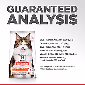 Hill's Science Diet Adult Cat Dry Perfect Digestion, Chicken, Brown Rice, & Whole Oats Recipe, 3.5 lb. Bag