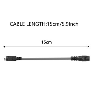 PNGKNYOCN 15CM 4 Pin DIN to 5.5 X 2.1mm DC Power Short Cable for CCTV Camera System Chargers Adapter (2-Pack)