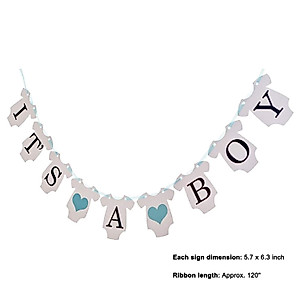 ZERODECO Baby Shower Decorations, It's a Boy Banners Baby Boy Foil Balloon Paper Fans Elephant Flags Printed Balloons Bridal Shower Party Decorations