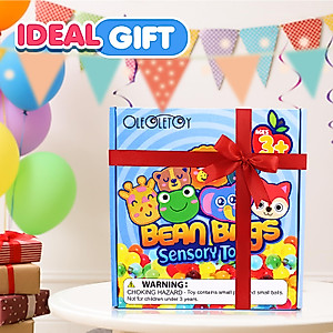 Squishy Sensory Fidget Toys with Autism: OleOletOy 7 Pack Animal Sensory Toy for Autism, Sensory Bean Bags Squishy Toys for Calm Down Corner, Classroom Prize, Party Favors, and Travel Toy Gifts