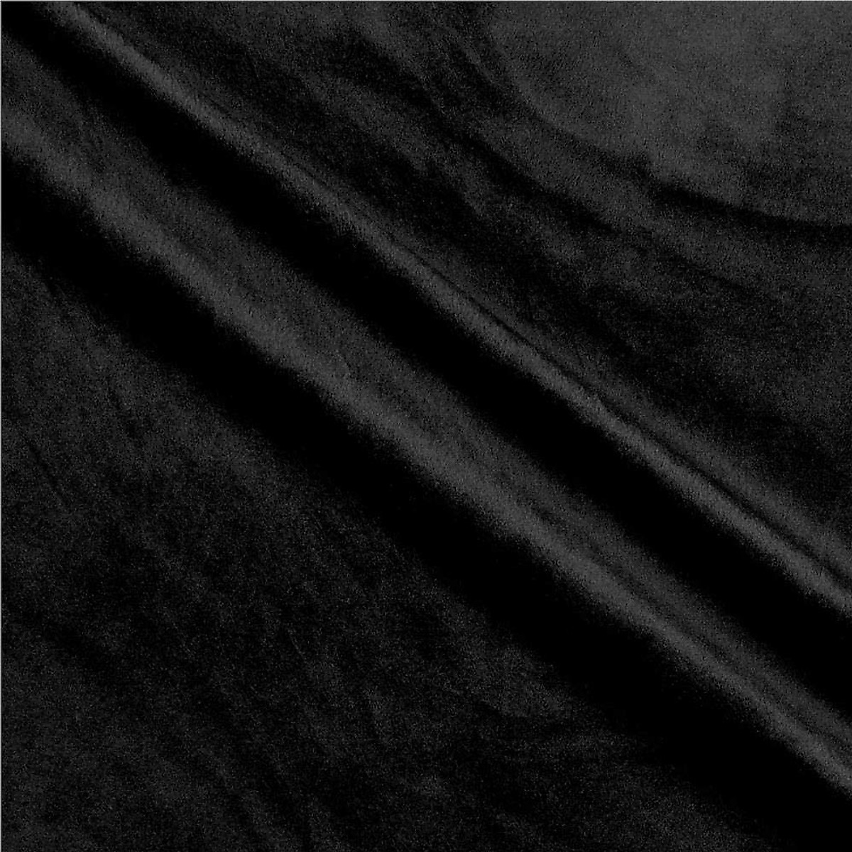 Solid Minky Plush Black, Fabric by the Yard