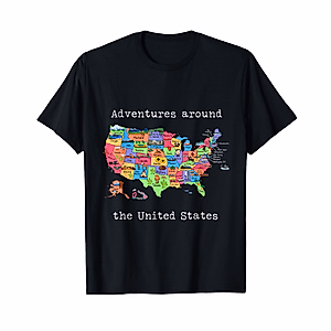 United States Design - Travel America USA Map T-Shirt