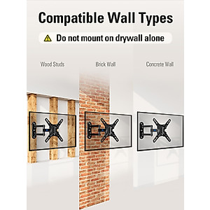 Mounting Dream UL Listed TV Mount Swivel and Tilt for Most 13-42 Inch TVs, Full Motion TV Wall Mount Bracket with Articulating Arm, Max VESA 200x200mm, Loading 50 lbs, MD2465