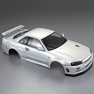 Goolsky Killerbody 48646 Skyline (R34) Finished Body Shell Frame for 1/10 Electric Touring RC Racing Car DIY (White)