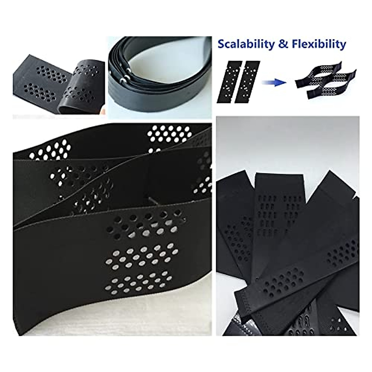 ZHOUHONG Geo Grid Ground Grid, Geo Cell Grid 2 Inch Thick, Gravel Grid HDPE Material, Ground Stabilization Grid 1885 LBS Per Sq, Tensile Strength Gravel Ground Grid for Slope Driveways, Garden