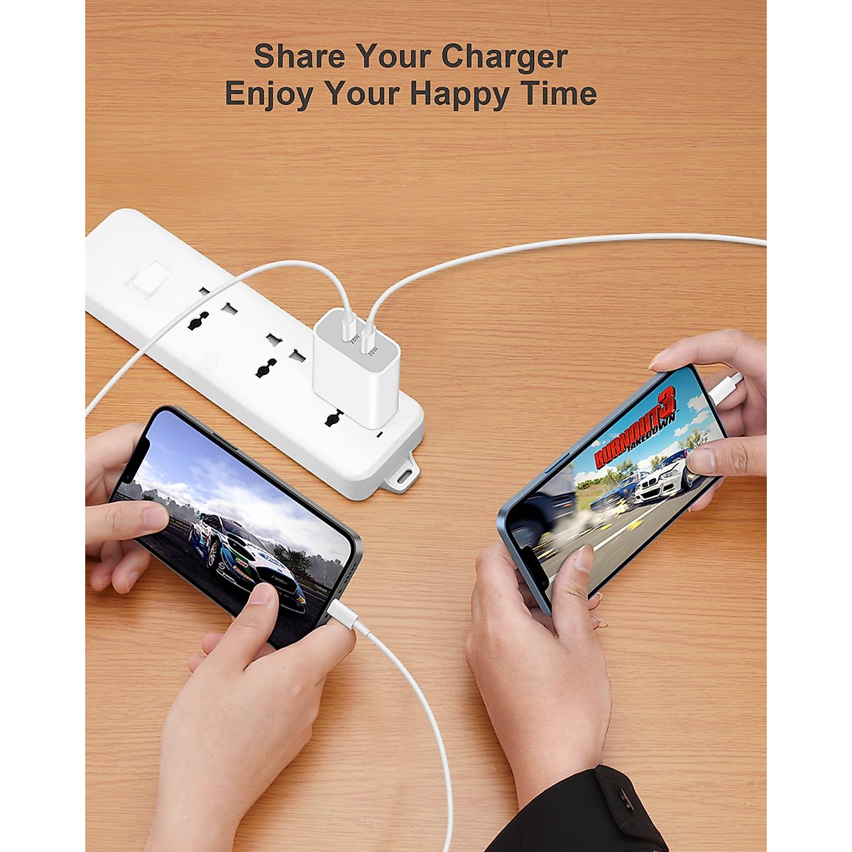 USB C Wall Charger 40W, 3Pack Dual Port USB-C Charger Block PD Power Adapter Type C Fast Charging Plug Cube Box for iPhone 14/13/12/11/Pro Max/X, Apple Watch, iPad, AirPods, Galaxy, Google Pixel 7/6