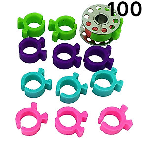 100 Pcs/Colors Prewound Sewing Bobbins Thread Sewing Machine Thread Kit Size A
