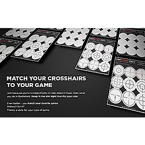 HipShotDot D-Series Pro Pack - Reusable Transparent Aim Sight Assist TV Decals - Gaming Television or Monitor Decal for FPS Video Games Compatible with PC, Xbox & PlayStation (1.0 Red)