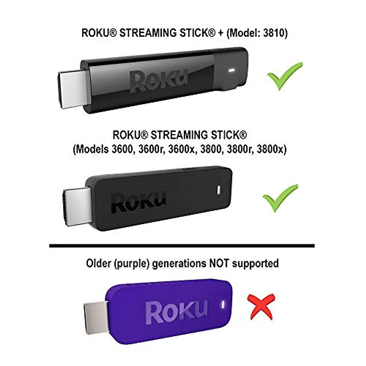 OEM Replacement RC-AL2 for Roku Stick Remote Control RCAL2 Roku Remote - RF with VOICE - Works with Roku Streaming Stick Remote HDMI Version for Roku Streaming Stick (HDMI Version)