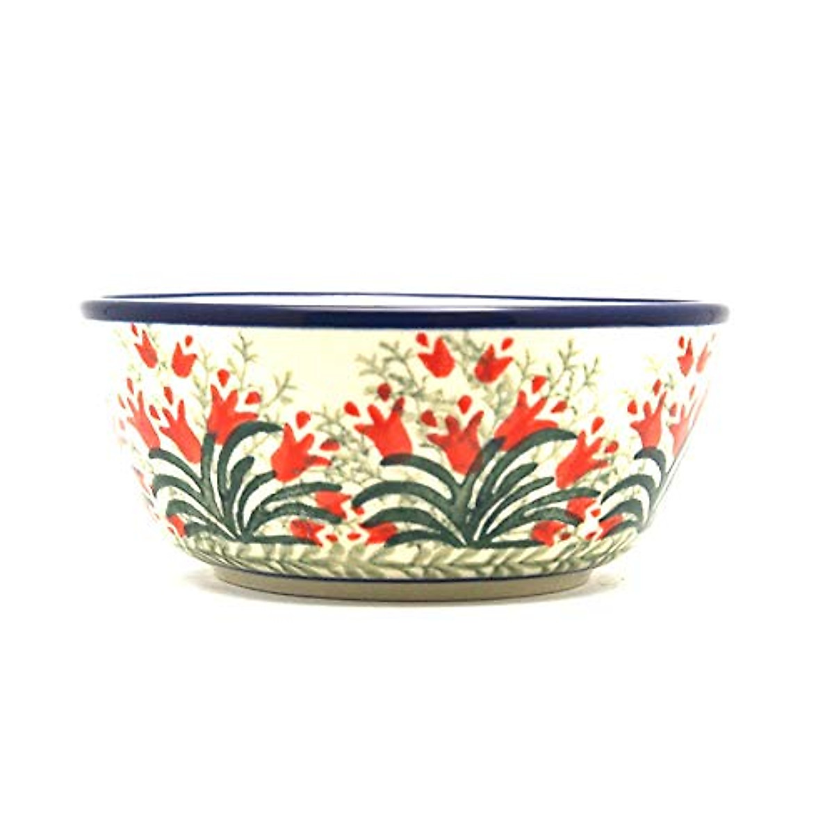 Polish Pottery Bowl - Ice Cream/Dessert - Crimson Bells
