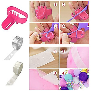 Amandir 140Pcs Unicorn Birthday Balloons Arch Garland Kit, Confetti Latex Foil Purple Pink Balloons Happy Birthday Banner Tassels for Unicorn Birthday Decorations for Girls Party Supplies