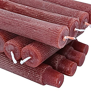 Creative Co-Op Unscented Pleated Taper Box, Powder Finish, Set of 12, Cabernet Candles, 1" L x 1" W x 5" H, Purple