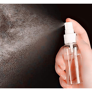 SINIDE Spray Bottles 30 ml/1 oz, 4 Pack Clear Empty Fine Mist Plastic Mini Travel Bottle Set, Portable Refillable Makeup Sprayer Containers for Perfume, Liquids, Aromatherapy, Small Size