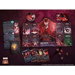 Marvel Dice Throne | 4 Hero Box Featuring Scarlet Witch, Thor, Loki, Spider-Man | 2-to-4 Player Competitive Dice Game | Officially-Licensed | Compatible with The Dice Throne Ecosystem