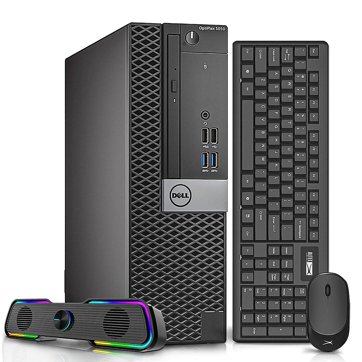 Dell OptiPlex 5050 Desktop Computers PC i7-7700 3.6GHz, 32GB Ram 1TB M.2 NVMe SSD+2TB HDD, AX200 Built-in WiFi 6, Bluetooth 5.2 HDMI, Dual Monitor Support, RBG Speaker, Refurbished Computer(Renewed)