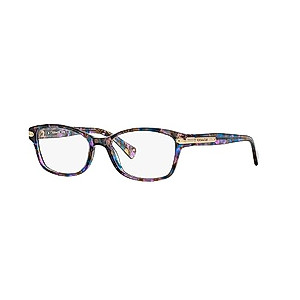 Coach HC6065 Prescription Eyewear Frames, Purple Confetti Tortoise/Demo Lens, 51 mm