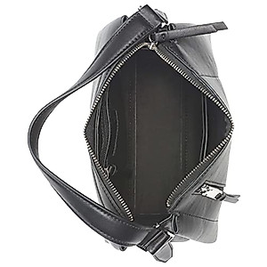 Calvin Klein Hazel Top Zip Organizational Crossbody, Black/Silver