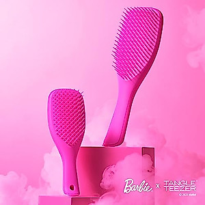 Tangle Teezer x Barbie The Ultimate Detangling Brush, Dry and Wet Hair Brush Detangler for All Hair Types, Totally Pink