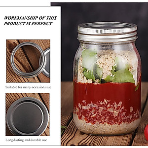 Angoily 12pcs Mason Jar Lids Reusable Canning Lids Mason Can Cover Canning Bands Regular Mouth Mason Jars Cap Canning Lids and Ball Jar Lids Wide Mouth Lids Caps With Cover Ring Tinplate